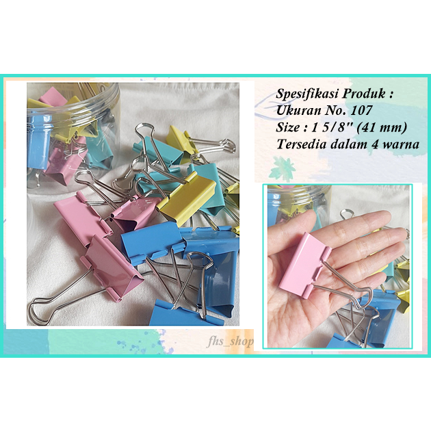 Jual Binder Clip Binder Klip Besar Warna Pastel Klip Binder Warna Klip ...