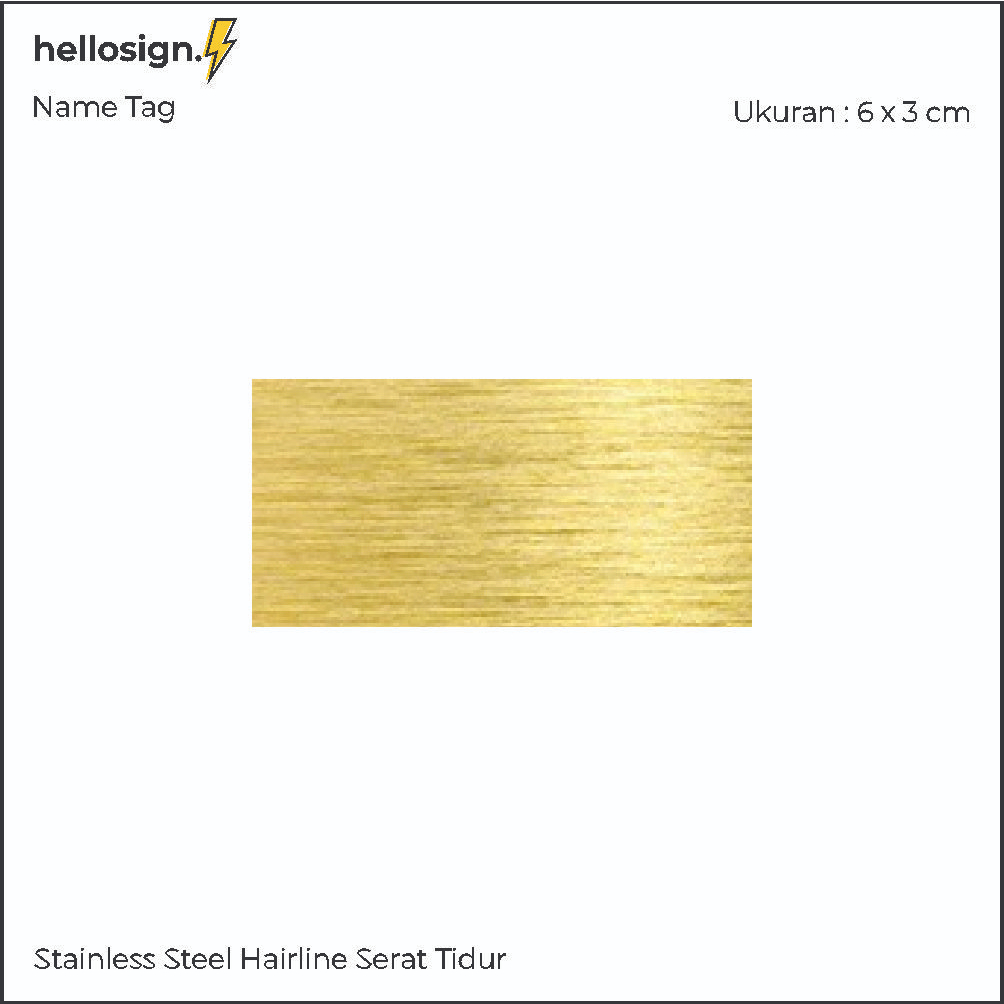 Jual Custom Name Tag Stainless Steel | Name Tag Dada Grafir | Shopee ...
