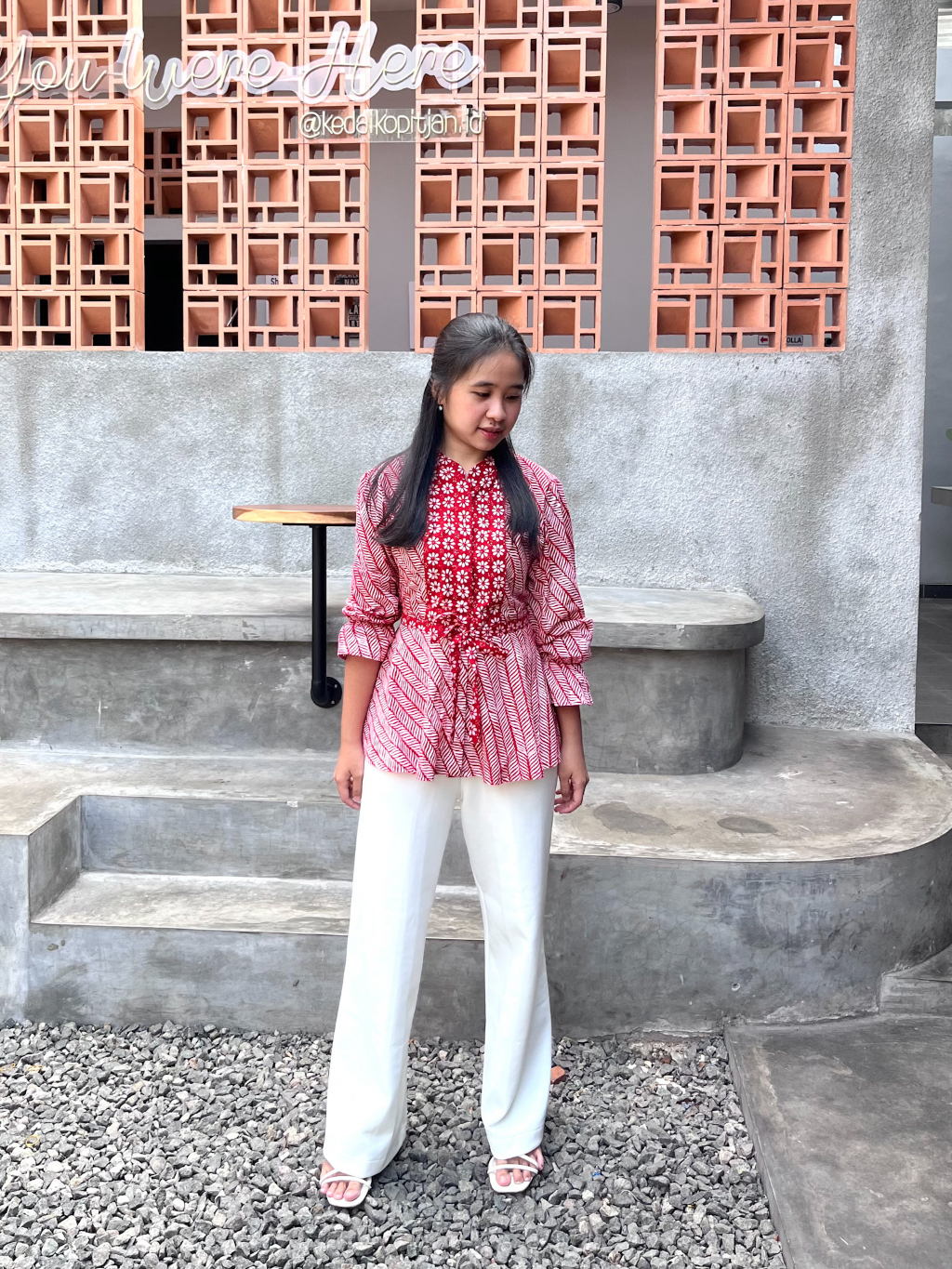 Jual Atasan Batik Merah Putih – Khakinata – Kinara Top | Shopee Indonesia