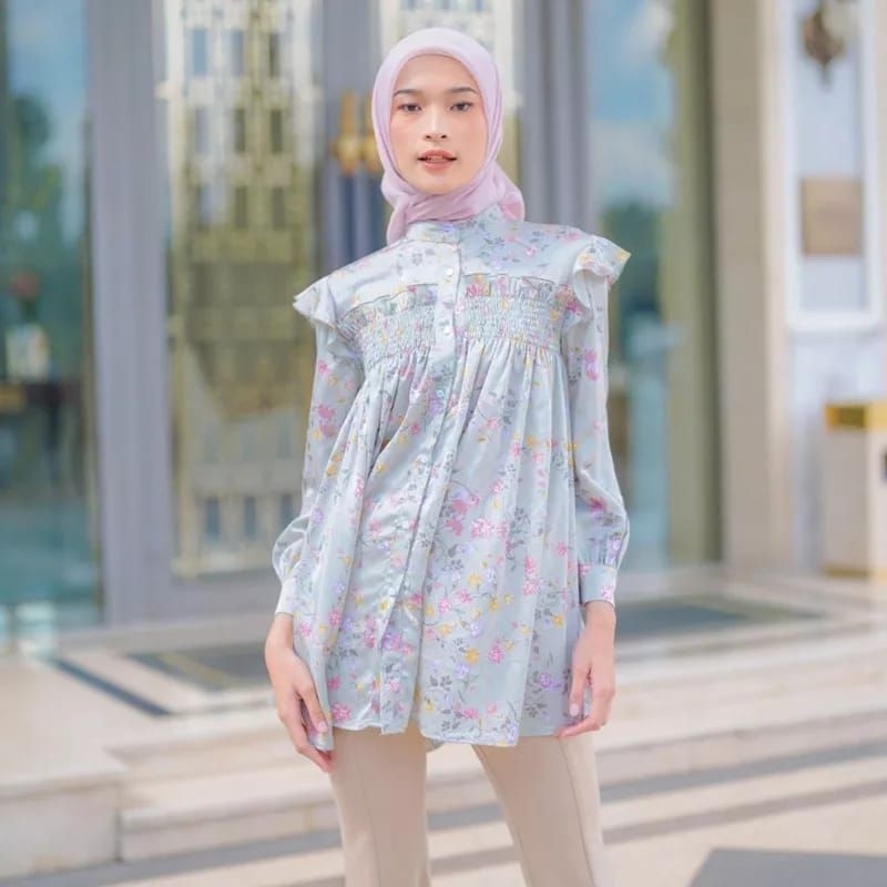 Jual (NEW) Xavera fleuria sage top hijabchic X ZytaDelia (include box ...