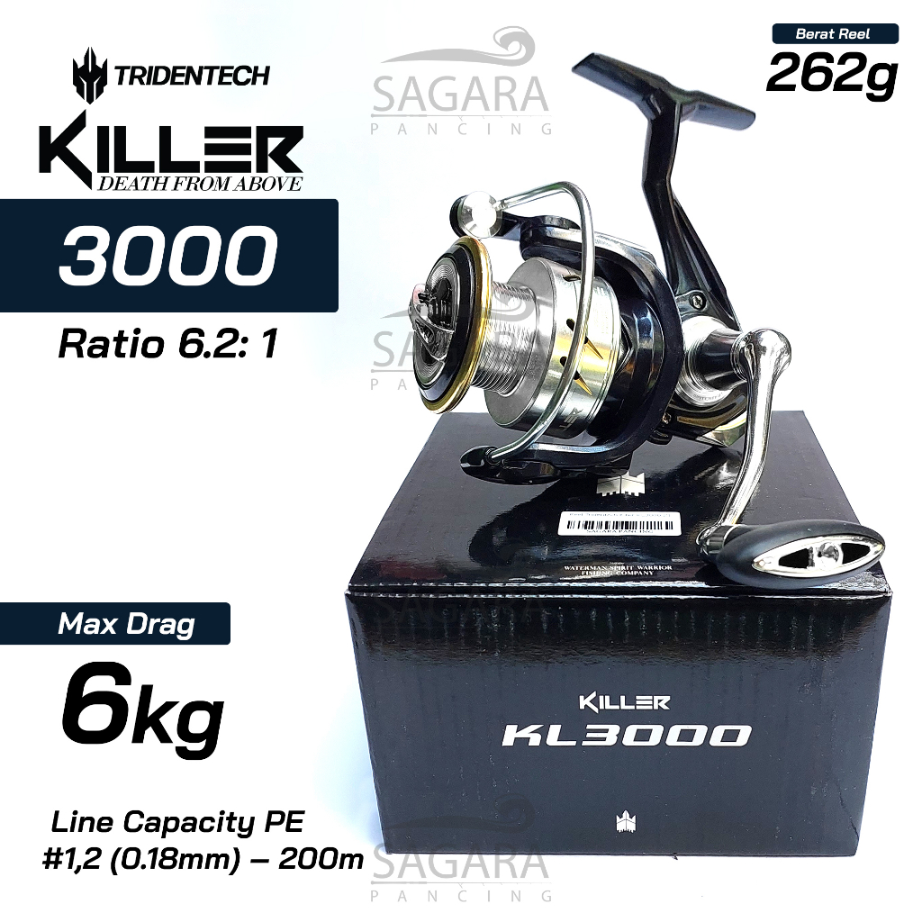 Jual Reel Tridentech Killer Reel Pancing Spinning Power Handle | Shopee Indonesia
