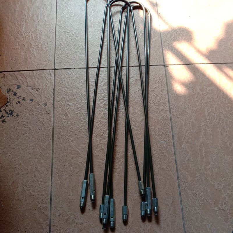 Jual SELANG PIPA REM KOPLING BESI NEPEL 12 PANJANG 100 DAN 125 CM ...