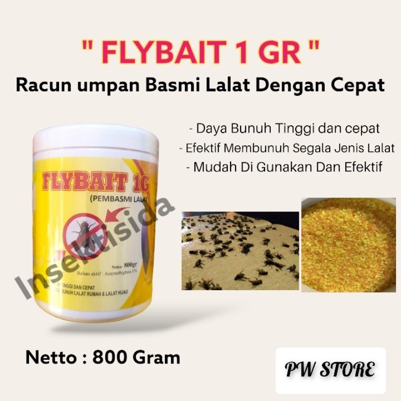 Jual {COD}Obat Racun Lalat Flybait 1GR - Racun Umpan Lalat Efektif ...