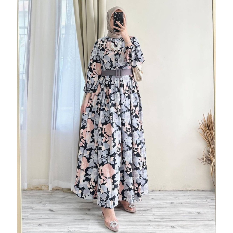 Jual Rabela Maxi / GAMIS BUNGA PREMIUM CRINKLE MOTIF / GAMIS ZOYA BUNGA ...