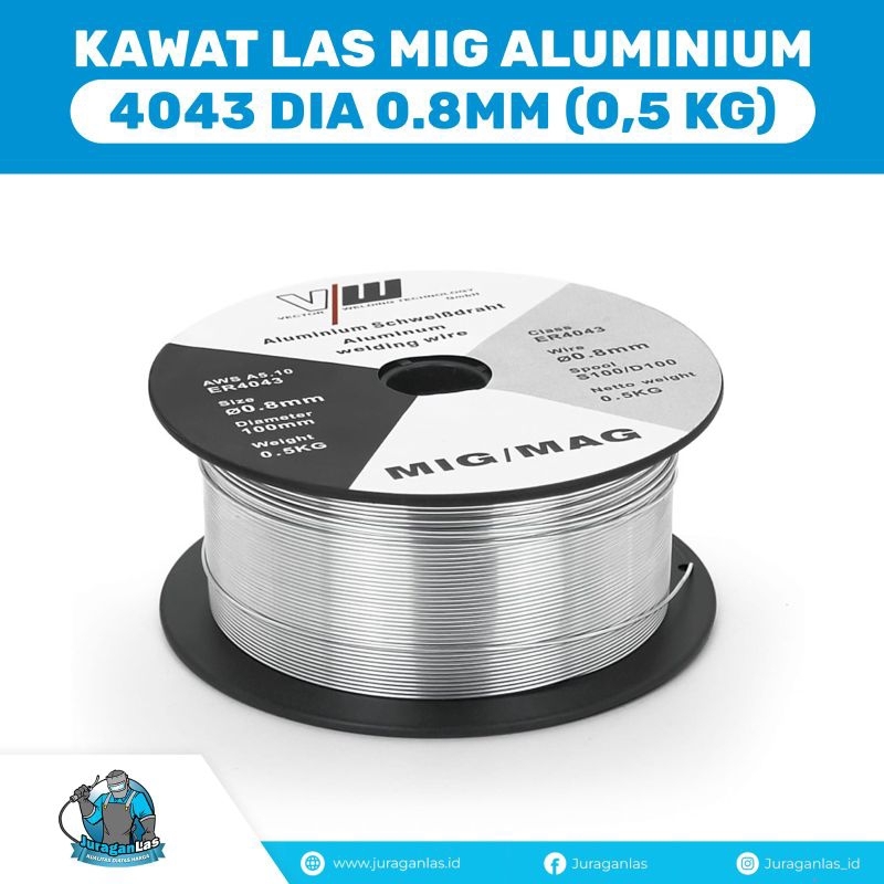 Jual Kawat Las MIG Aluminium/ Almunium / Alu Wire 4043 diameter 0.8mm ...