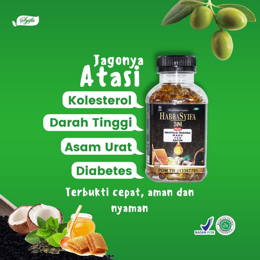 Jual Kapsul Minyak Habbatussauda Oil Extra Propolis Trigona Jintan ...