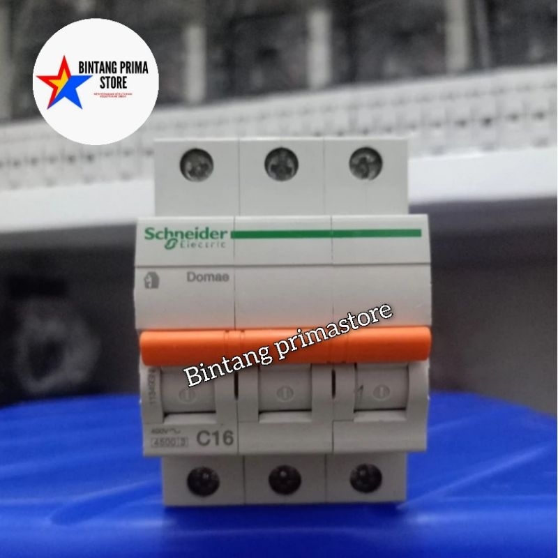 Jual MCB 6A / 10A / 16A / 20A 3P / 3 Phase Domae Schneider | Shopee Indonesia