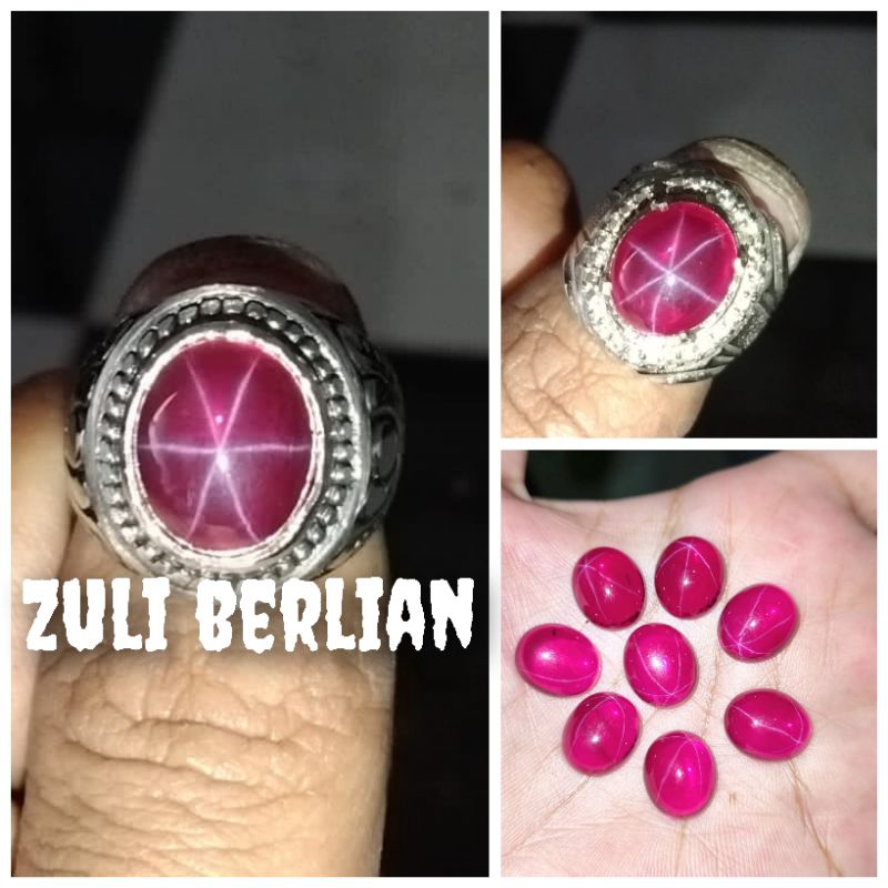 Jual Batu cincin merah siam Bangkok star dim 12mm | Shopee Indonesia