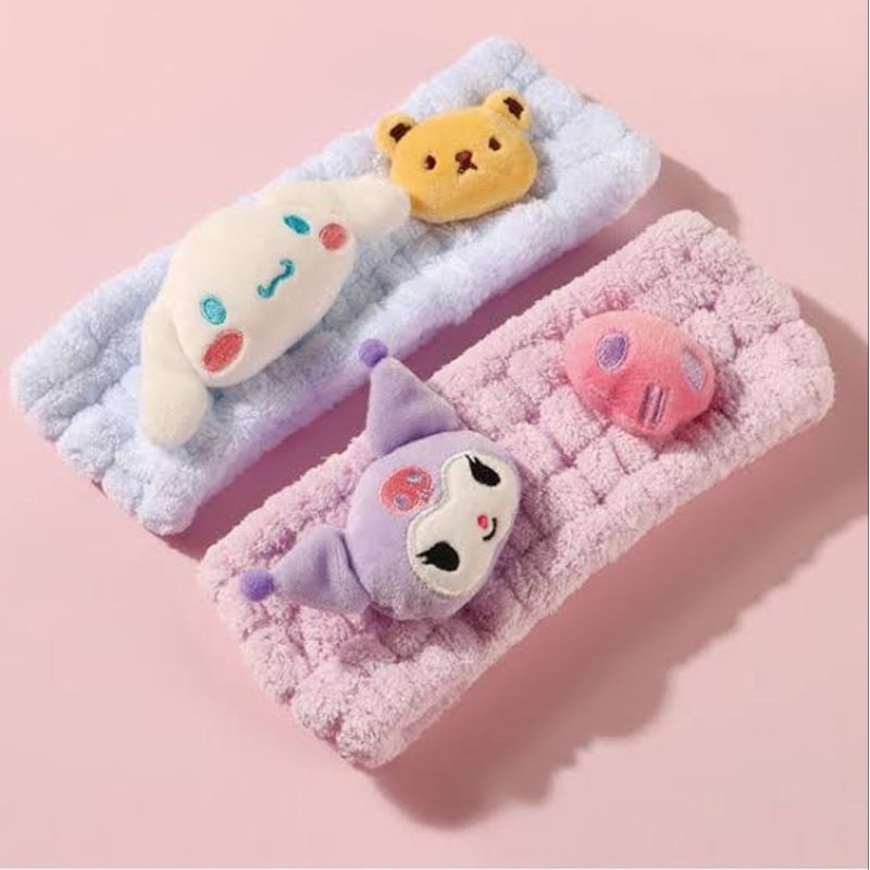 Jual BANDANA MINISO ORIGINAL SANRIO HEADBAND BANDO SKINCARE 3D MINISO ...