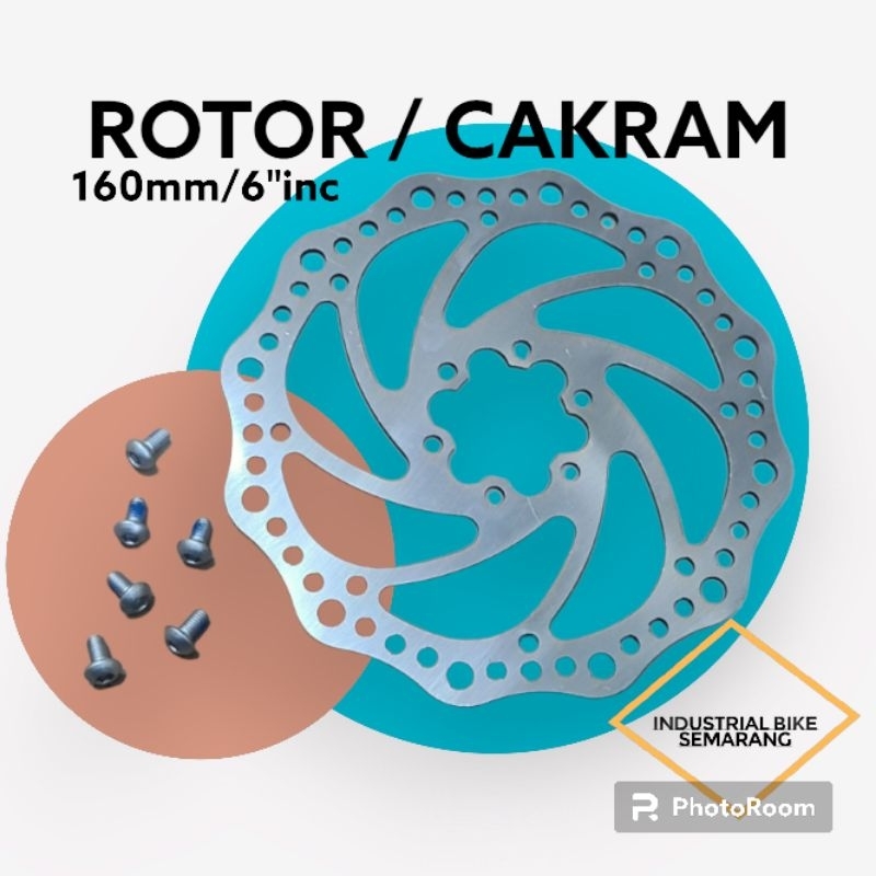 Jual ROTOR 160MM PIRINGAN CAKRAM SEPEDA DISC BRAKE 6 INCH 160 MM ...