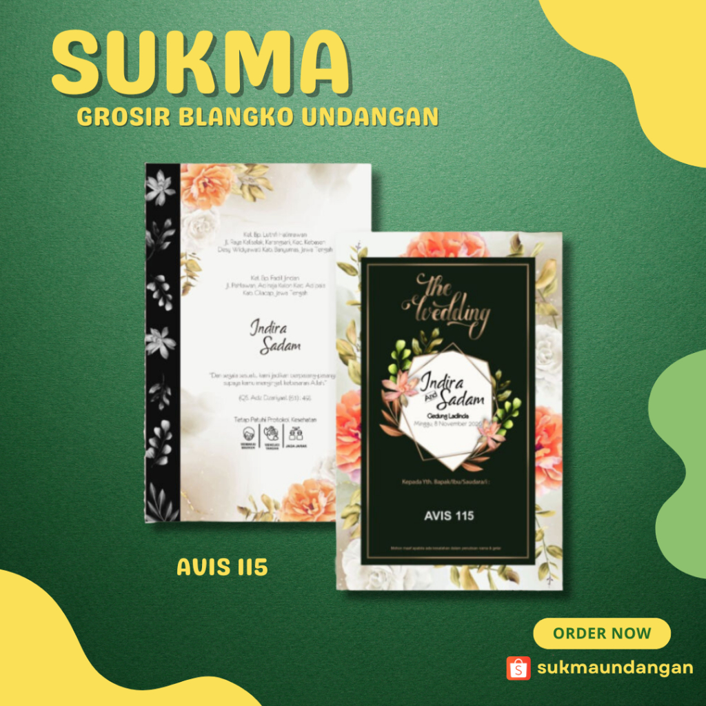 Jual KERTAS BLANGKO UNDANGAN NIKAH MURAH AVIS 115 | SUKMA UNDANGAN ...