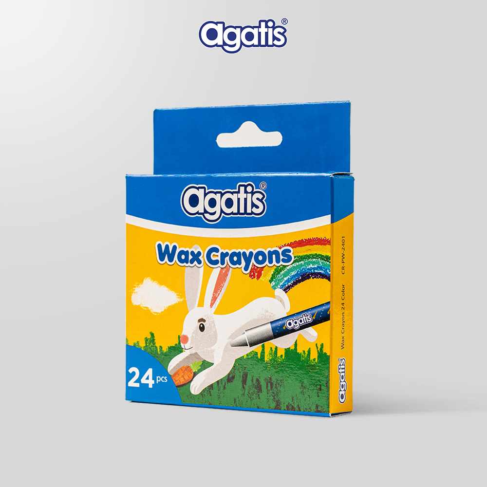 Jual AGATIS WAX CRAYON ISI 24 /KRAYON UNTUK ANAK | Shopee Indonesia