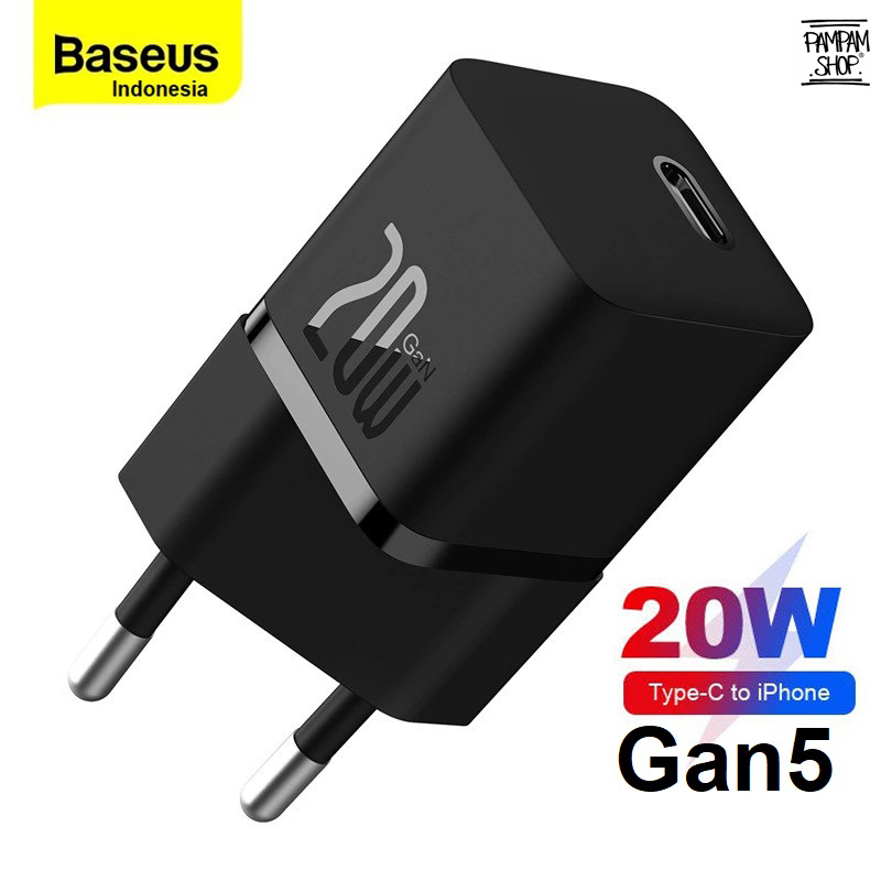 Jual Baseus Original Gan5 Charger Adaptor 20W 3A TYPE C PD Fast ...