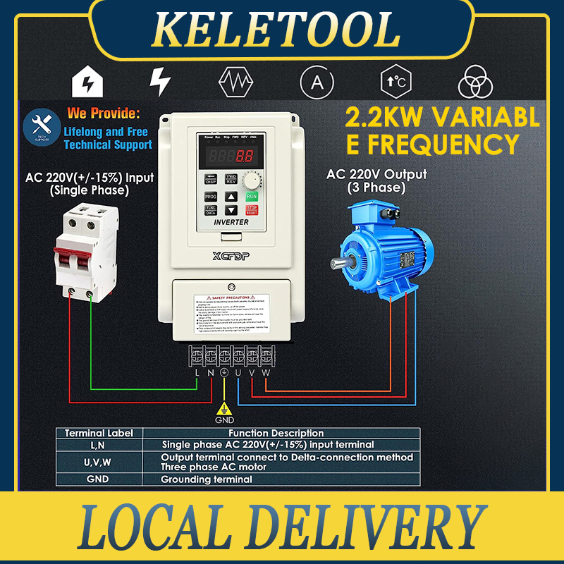 Jual Konverter Pengatur Kecepatan Inverter Frekuensi Variabel 2.2kw Inverter Frekuensi Variabel ...
