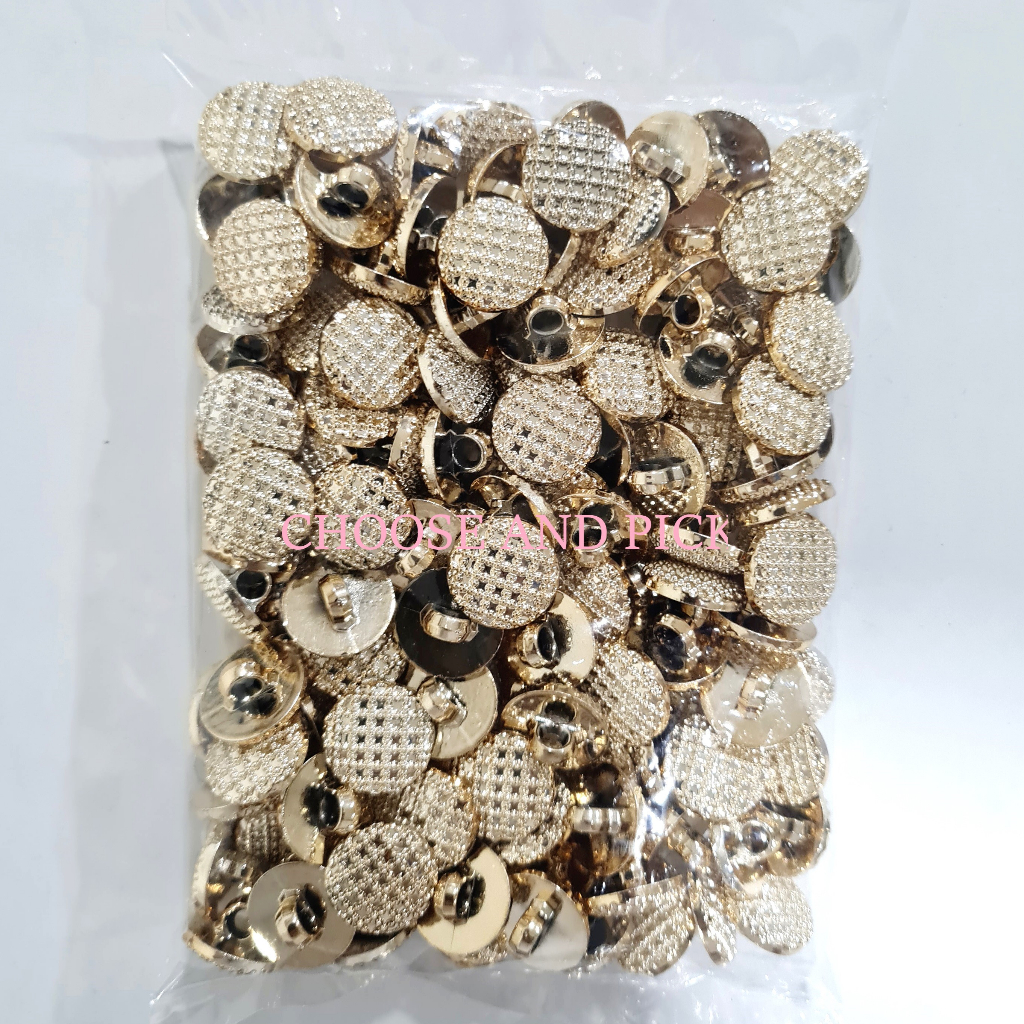 Jual Kancing Jamur Bulat Mengkilap Ukuran 24L (15mm) dan 28L (18mm ...