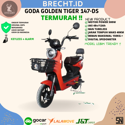Jual Sepeda Listrik Electric Bike Goda Golden Tiger GD 147 DS | Shopee ...