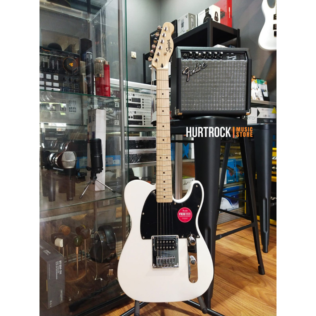 Jual Squier Sonic Esquire H Electric Guitar Maple FB, Arctic White | Shopee Indonesia