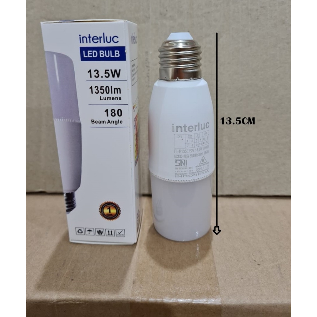Jual Lampu INTERLUC LED Bulb STICK 13W / 13.5W Bohlam LED INTERLUC STICK 13 WATT / 13.5 WATT ...