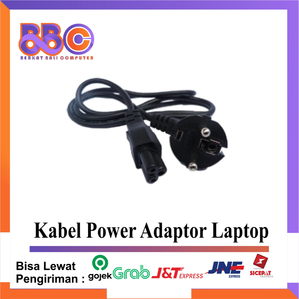 Jual Kabel Power / Kabel Adaptor Laptop 3 Lubang | Shopee Indonesia