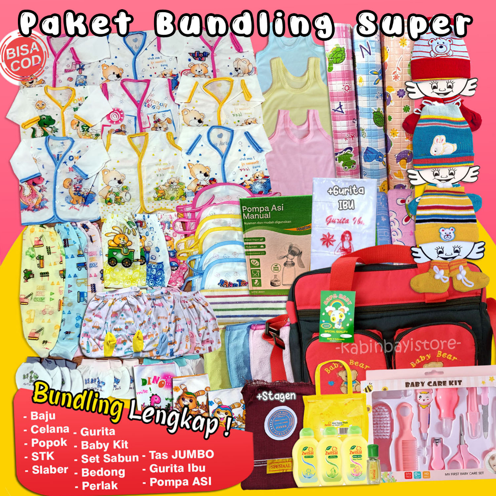 Jual Paket Persiapan Bayi Lahir Super Lengkap, Perawatan Bayi, Set ...