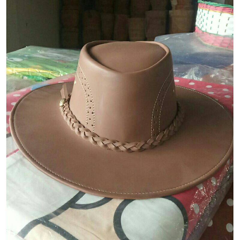 Jual Topi Koboi Pria Wanita Dewasa FedoraCowboyTopi fedora cowboy Bahan ...