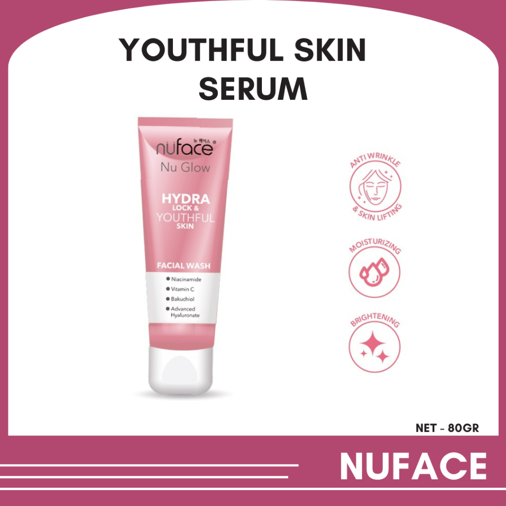 Jual Nuface Nu Glow Hydra Lock & Youthful Facial Wash Gel 80g | Shopee ...