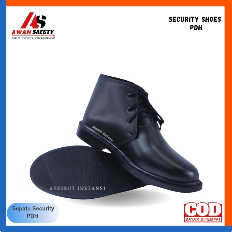 Jual Sepatu Security PDH Tali /Sepatu Satpam Pendek/ Sepatu Dinas TNI ...
