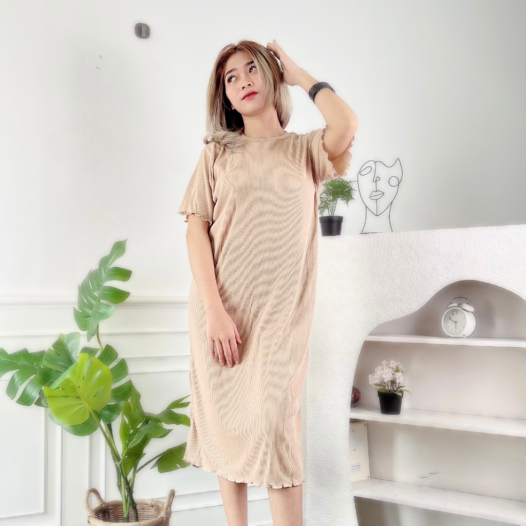 Jual AFI - EC - ⭐️ PREMIUM RIB TEBAL ⭐️ Daster Martha Mini Dress Wanita ...