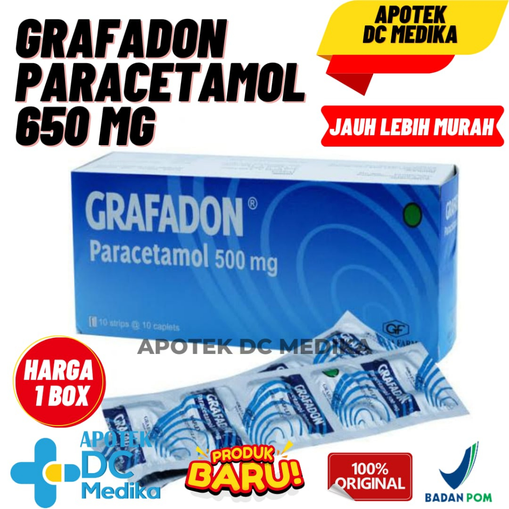 Jual GRAFADON STRIP PARACETAMOL 500 MG TABLET | Shopee Indonesia