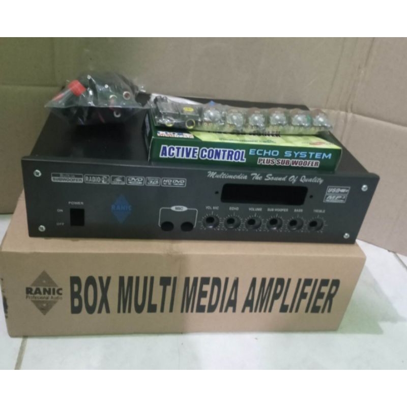 Jual box power amplifier multimedia plus kit tone control mic echo ...