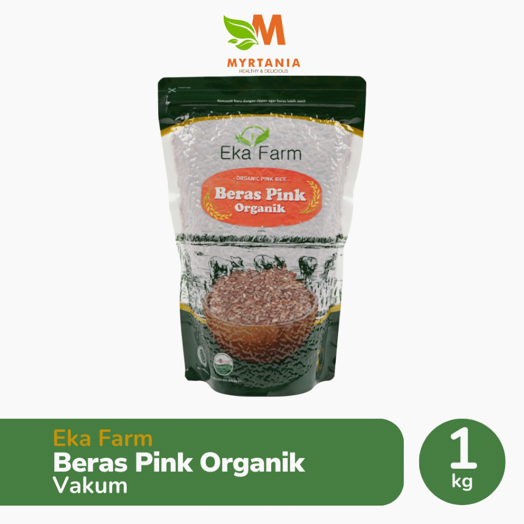 Jual Beras Pink Organik Eka Farm Kemasan 1kg Vakum | Shopee Indonesia