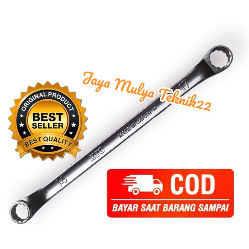 Jual KTC Kunci ring 14x17 mm / kunci double ring ktc japan original M5-1417 / Alat bengkel ...