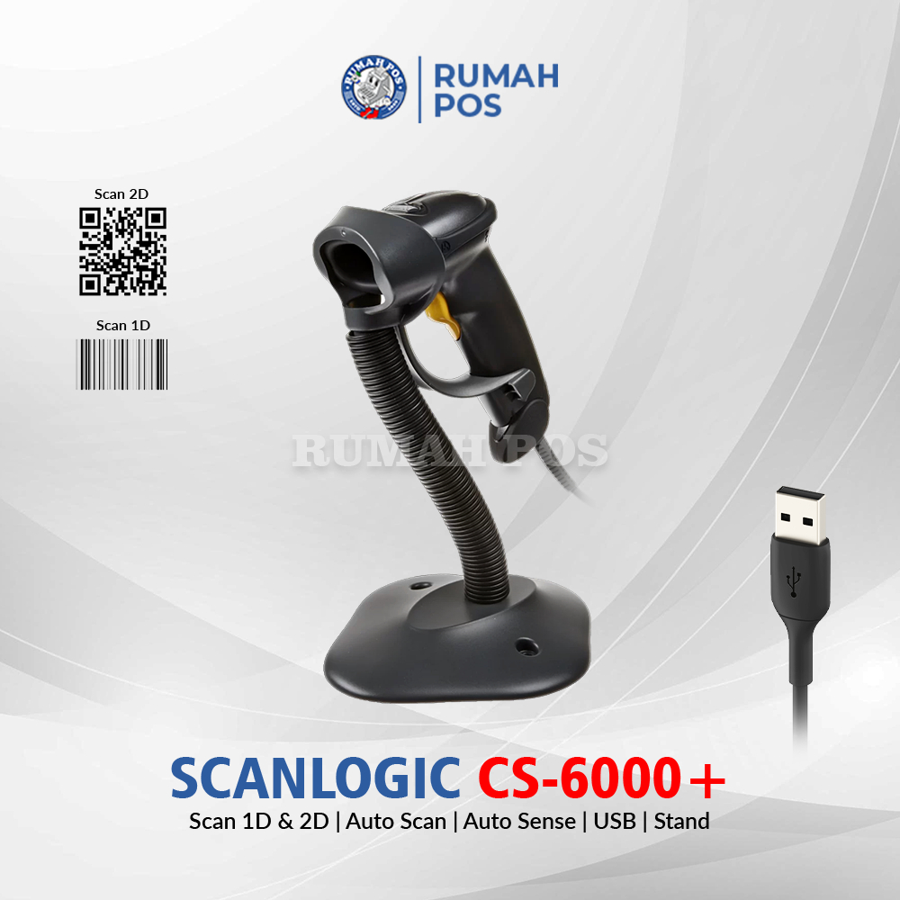 Jual Scanner Barcode QR Code SCANLOGIC CS6200 Scan 1D 2D CS-6200 | Shopee Indonesia