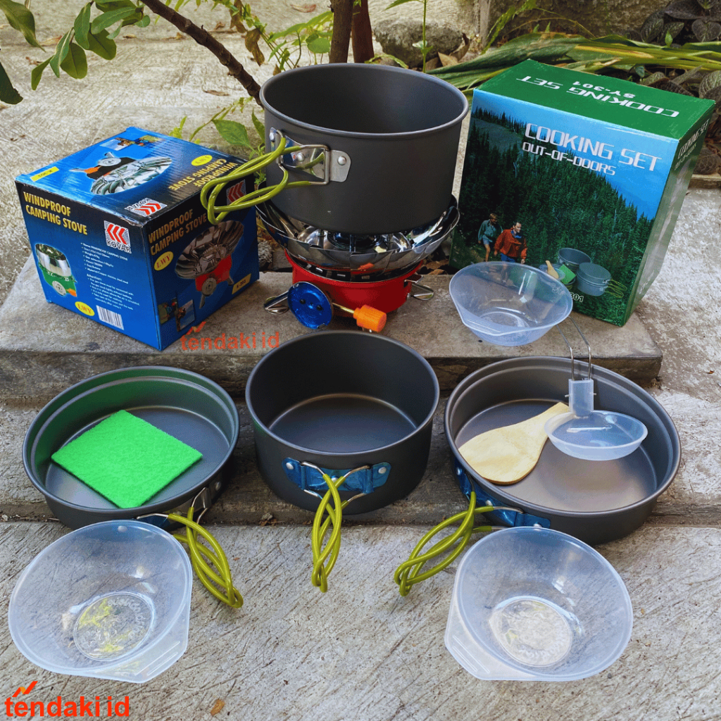 Jual Alat Masak Camping / Paket Cooking Set SY 301+Kompor WP / Kompor ...