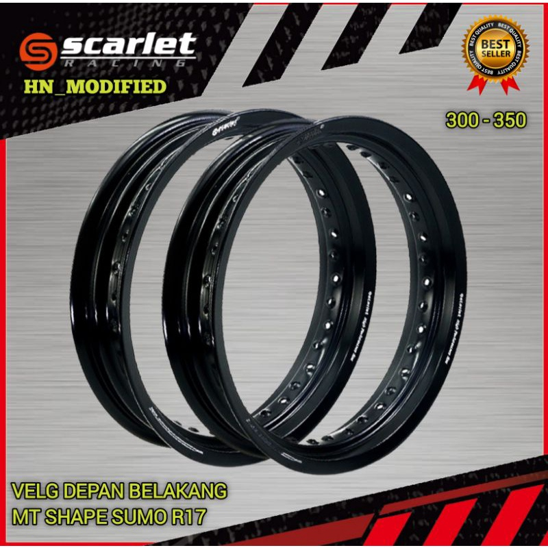 Jual VELG SCARLET MX SERIES D/B TYPE MT SHAPE H36-36 H36-32 RING 17 ...