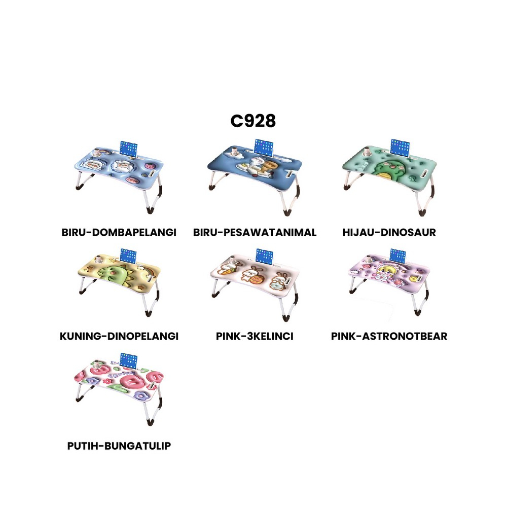 Jual Meja Laptop Lipat Karakter Gambar 3D Portable Folding Table / Meja Lipat Korean Style Meja ...