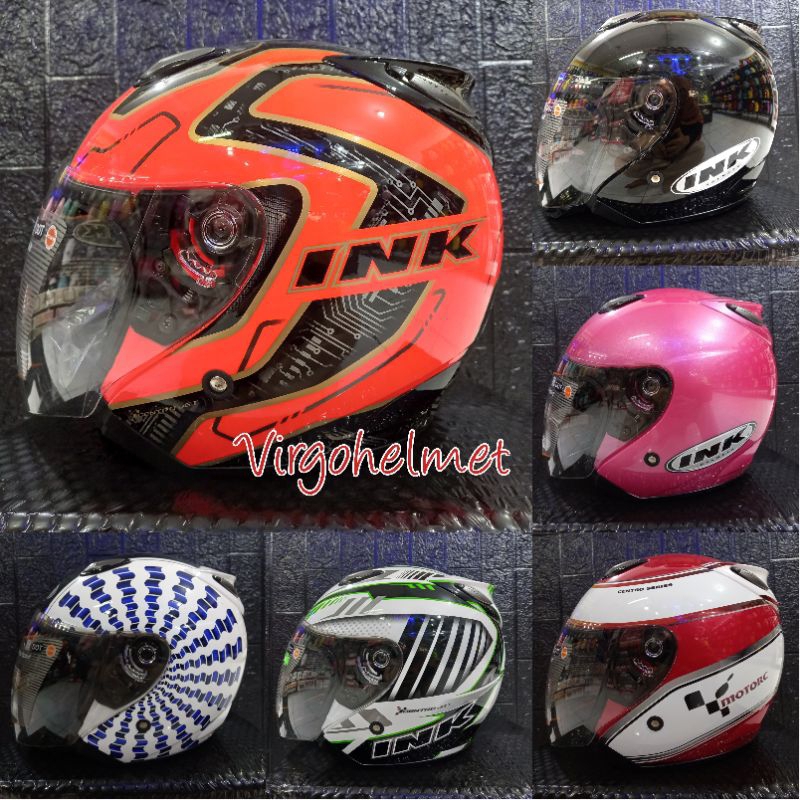 Jual HELM INK CENTRO JET MOTIF/SOLID ORIGINAL | Shopee Indonesia