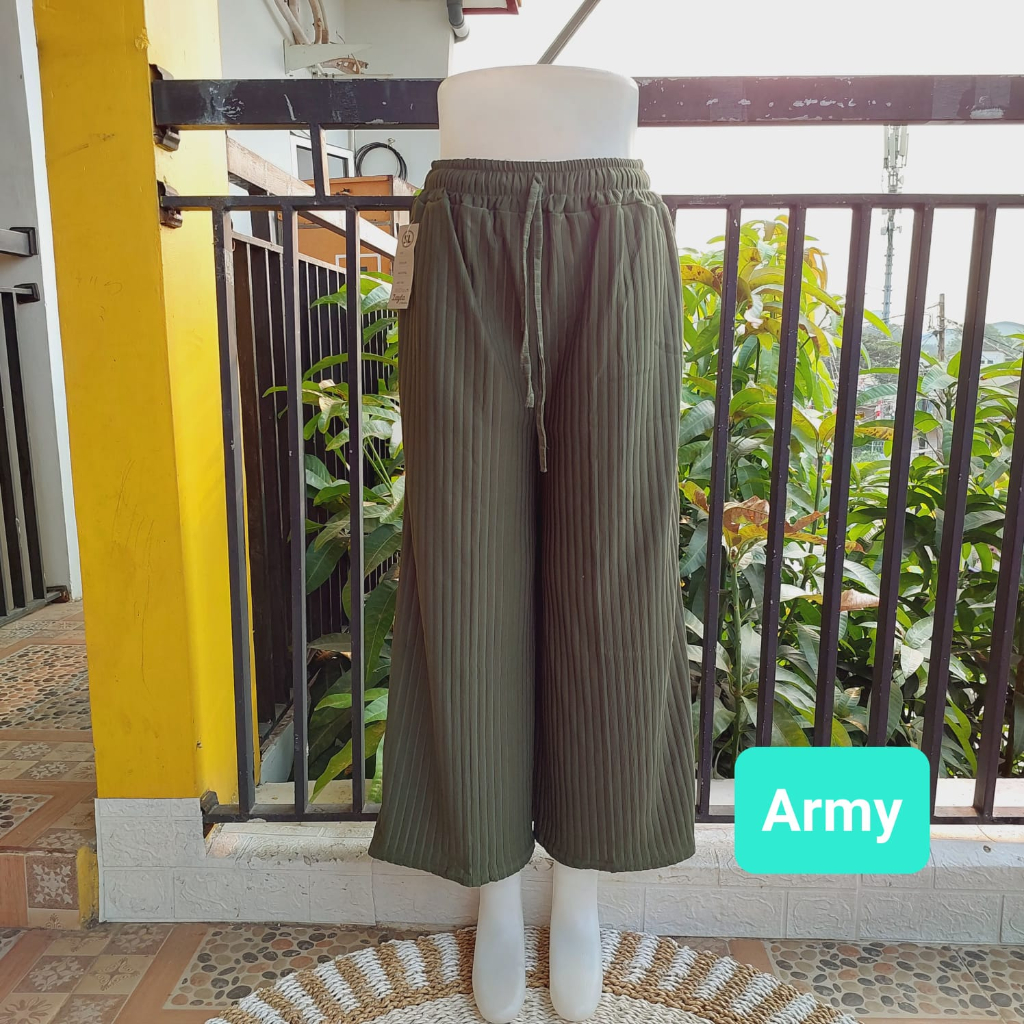 Jual kulot panjang knit pants standar dan jumbo max 150kg | Shopee ...