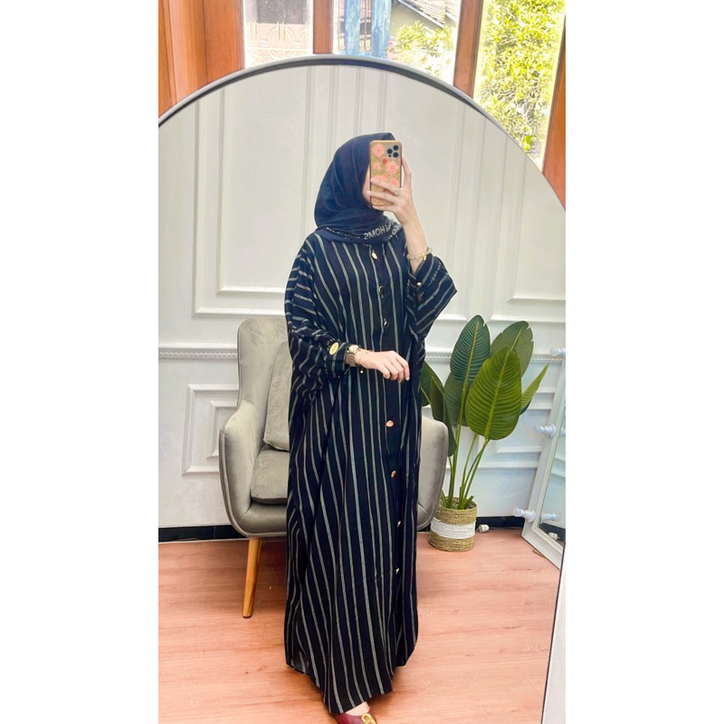 Jual Veeya kaftan salur over size rayon vscs by elsafa | Shopee Indonesia