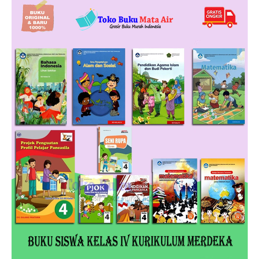 Jual ORIGINAL BUKU SISWA KELAS 4 SD/MI KURIKULUM MERDEKA - DIKNAS KEMENTERIAN | Shopee Indonesia