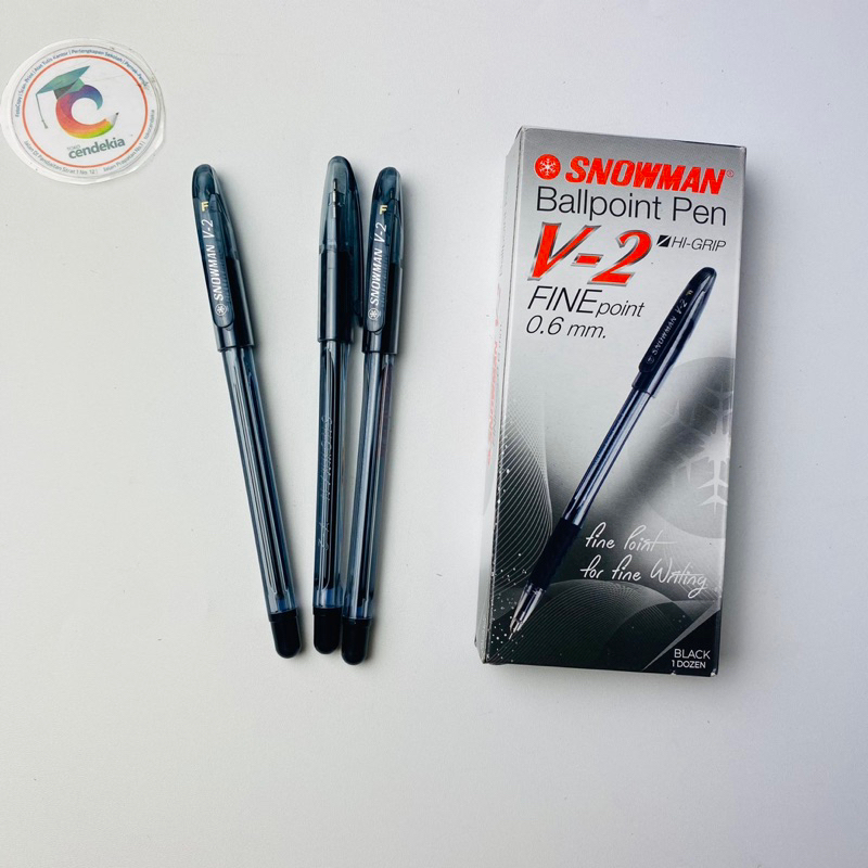 Jual Pulpen SNOWMAN V2 Hitam 0.6mm - 1 pcs | Shopee Indonesia