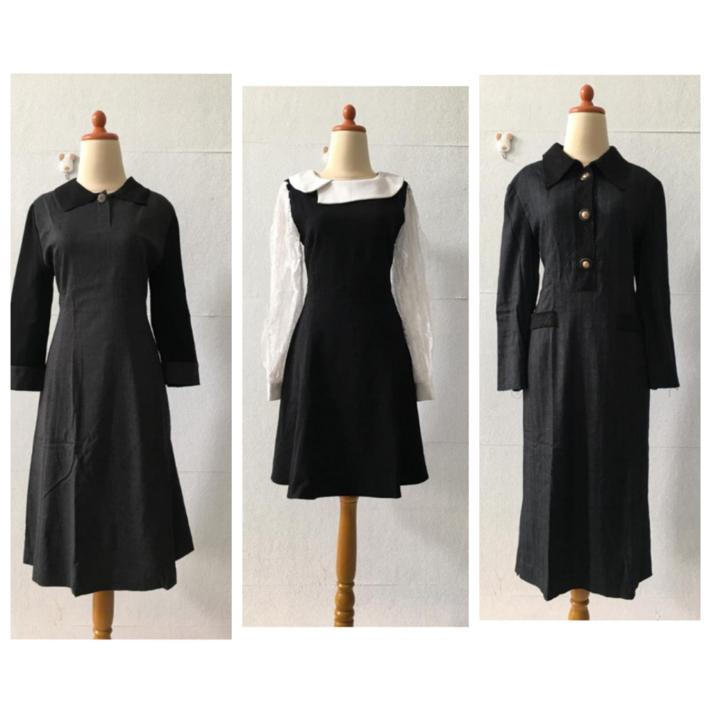 Jual Dress Hitam Premium Katun/Sifon | Shopee Indonesia