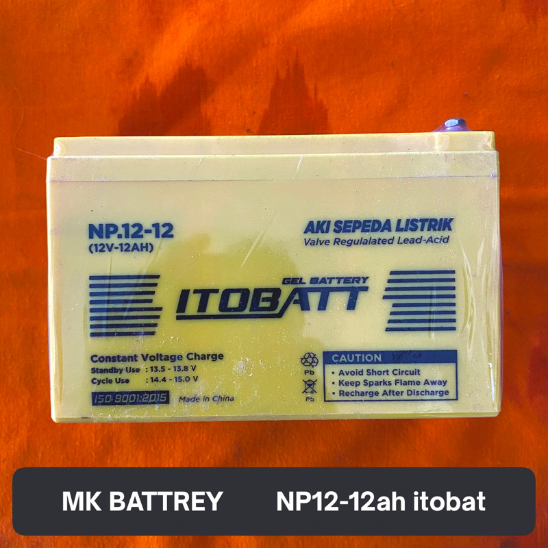 Jual aki sepeda listrik selis Butterfly 12v 12ah VRLA 6dzf12 baterai mk ...