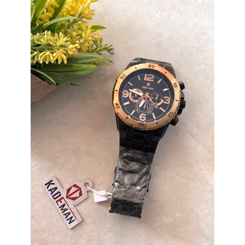 Jual Jam Tangan Pria Kademan Analog Stainless Steel Chronograph Tanggal ...