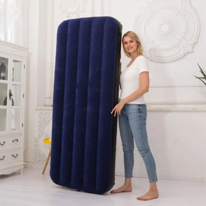 Jual Kasur Angin Pompa INTEX Durabeam Blue | Shopee Indonesia