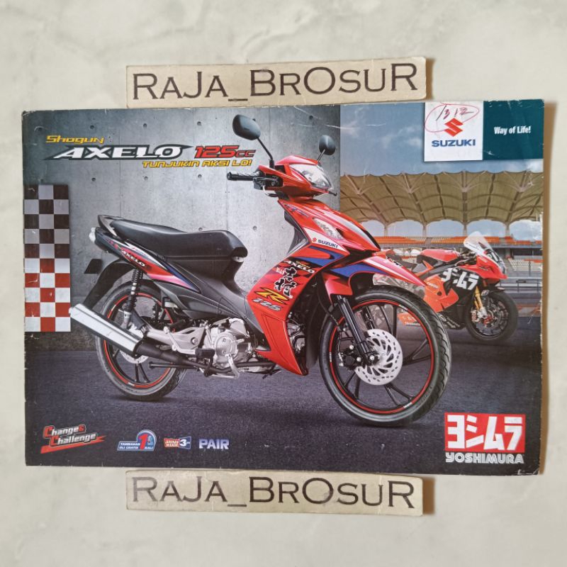 Jual Poster brosur katalog flyer Suzuki Shogun Axelo R 125 Axelo125 cc Yoshimura Version Limited ...