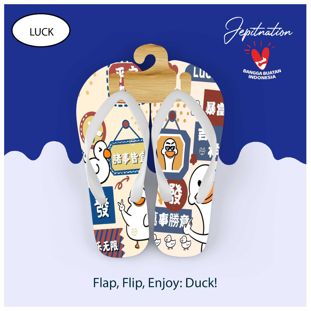 Jual [SANDAL JEPIT V2] Duck (LUCK), JEPITNATION Sendal Jepit Laki Cowo Pria Cewe Wanita ...