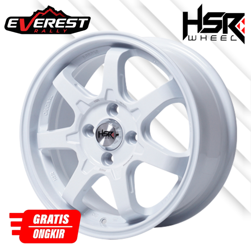 Jual Velg Putih Ring 15 HSR Boroko TJH 4x100 HSR R15 Lebar 65 Baut 4X100 ET42 WHITE | Shopee ...