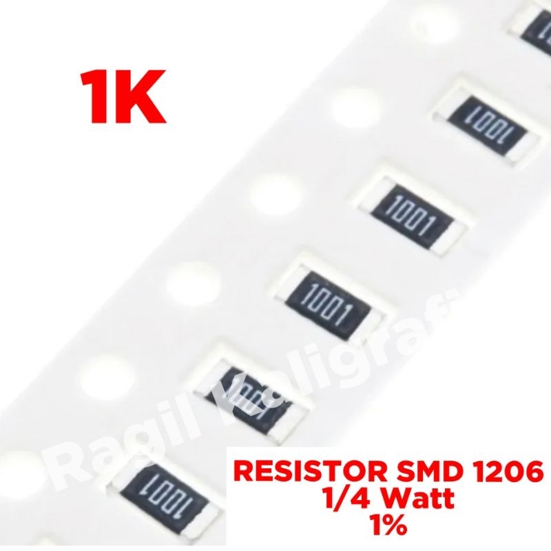 Jual 10 pcs RESISTOR 1K SMD 1206 1% 1/4 WAT - RESISTOR SMD 1206 1K | Shopee Indonesia