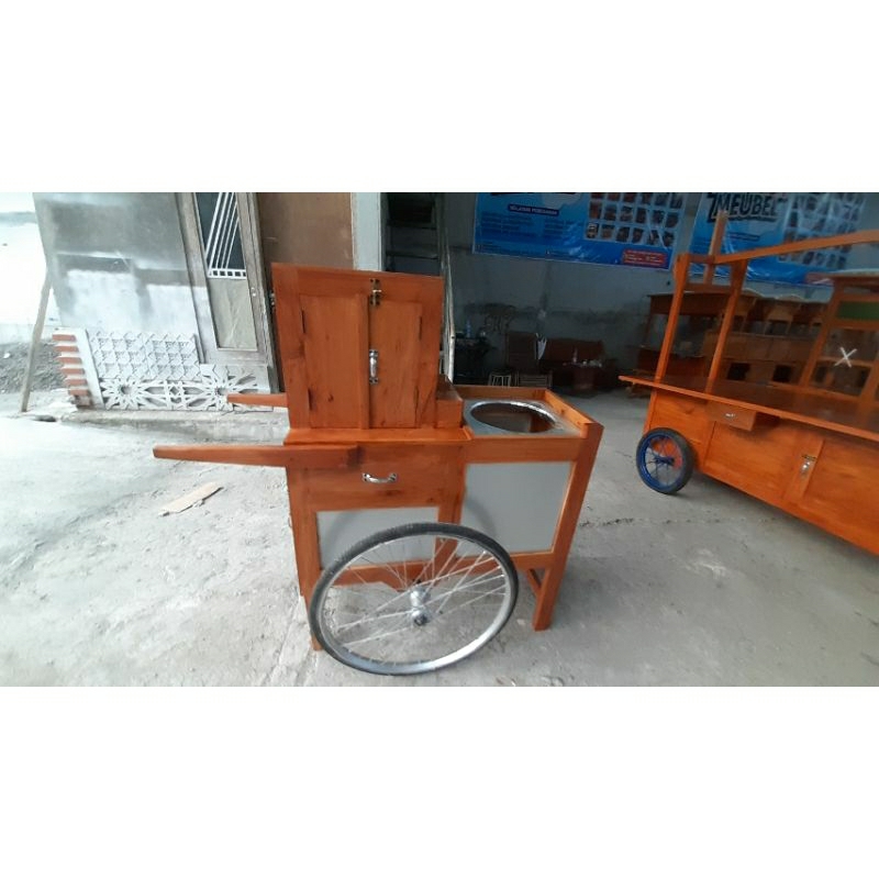 Jual Gerobak cilok/gerobak bakso kuah/gerobak sate/gerobak siomay | Shopee Indonesia